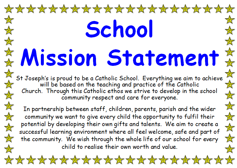 Mission Statement - St Joseph's Catholic Primary School